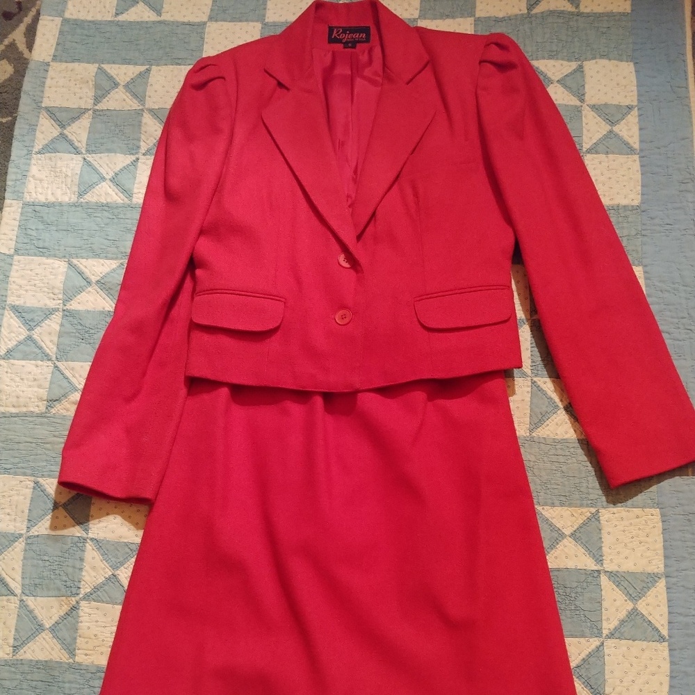 Red 2 Peice Suit - Gem
